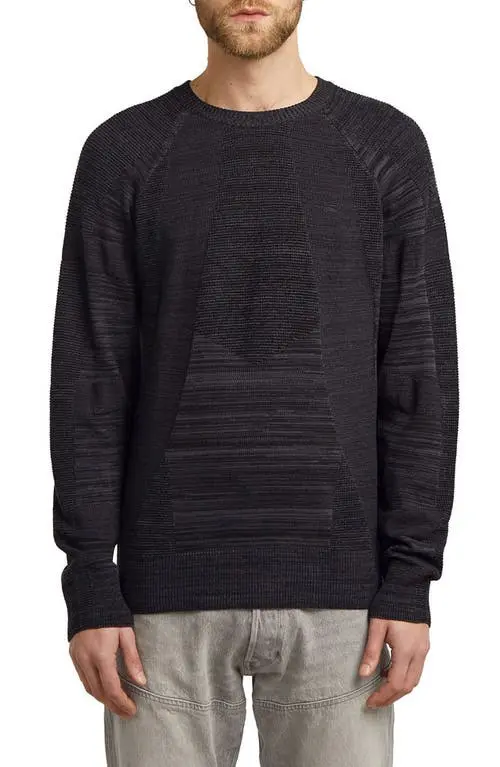 G-star Raw 3d Biker Textureblock Crewneck Sweater