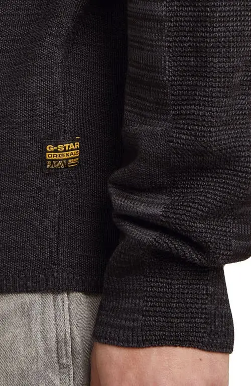 G-star Raw 3d Biker Textureblock Crewneck Sweater