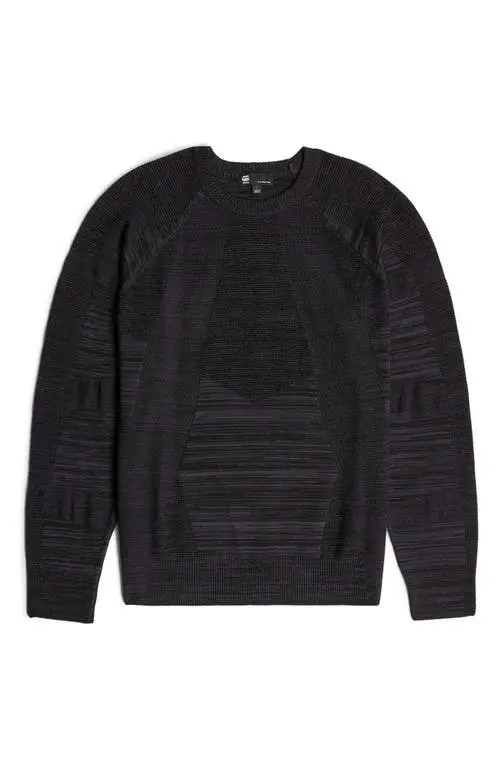G-star Raw 3d Biker Textureblock Crewneck Sweater
