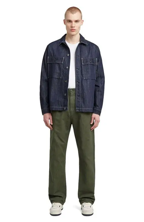 G-star Raw Pleated Relaxed Straight Leg Chinos