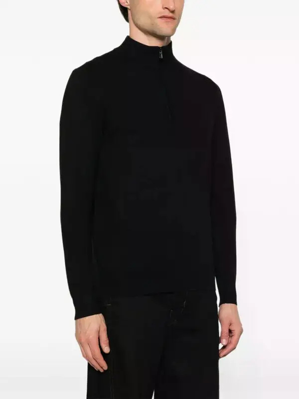 DIKTAT Zip Turtleneck Sweater - Black