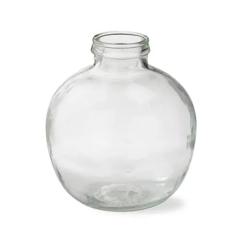 TAG Large Recycled Glass Jar Vase Summer Home Decor - Clear