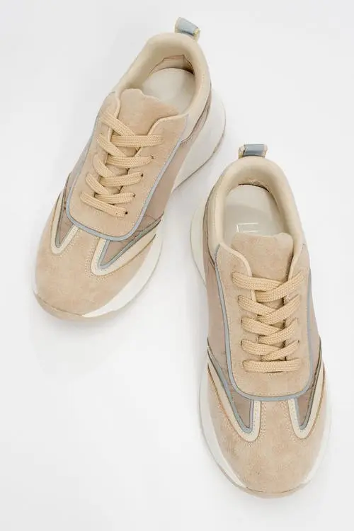 PROLOGUE SHOES Doch Sneakers - Beige Faux Leather
