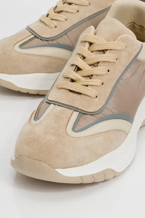 PROLOGUE SHOES Doch Sneakers - Beige Faux Leather
