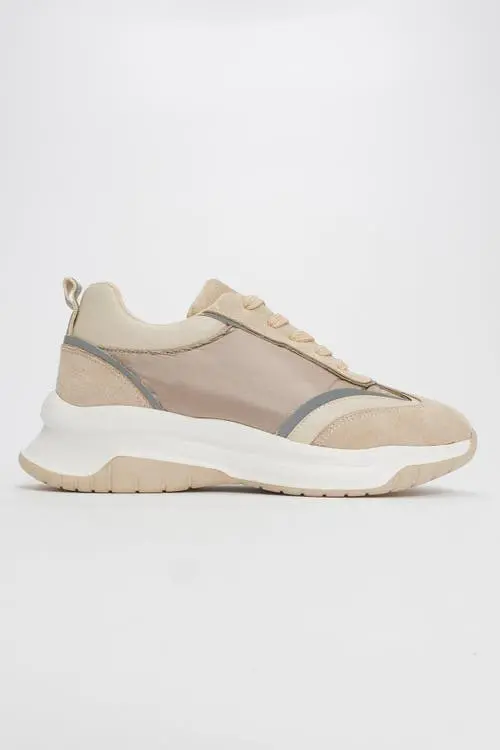 PROLOGUE SHOES Doch Sneakers - Beige Faux Leather