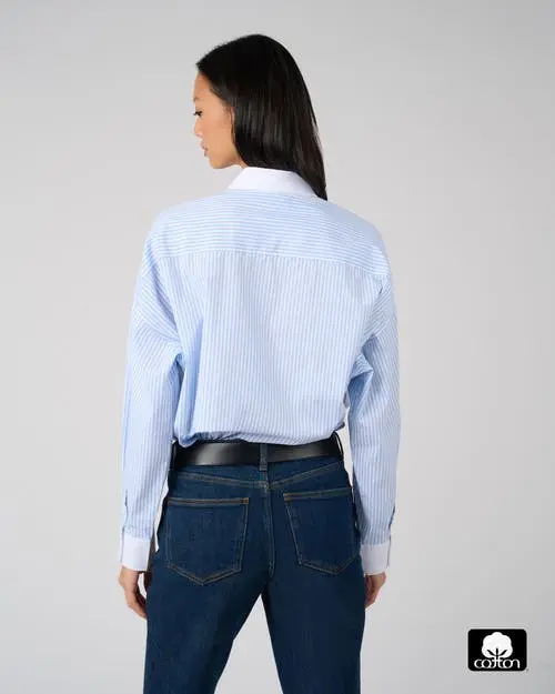 WeWoreWhat Cropped Button-front Shirt