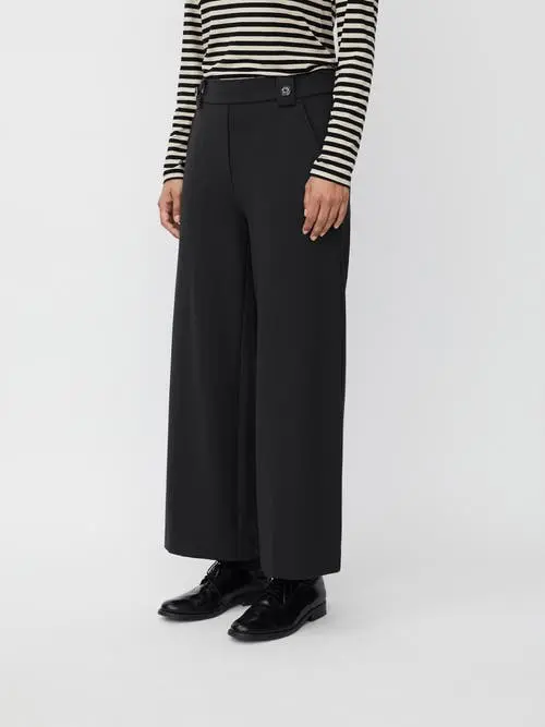 MASAI COPENHAGEN Mapaxora Cropped Wide Leg Pants - Black