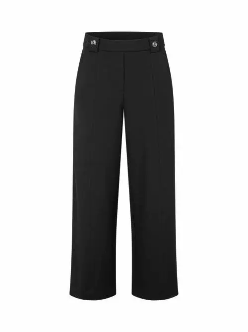 MASAI COPENHAGEN Mapaxora Cropped Wide Leg Pants - Black