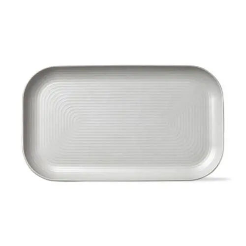 TAG Brooklyn Melamine Plastic Serving Platter Dishwasher Safe - Gray