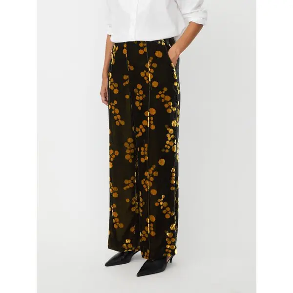 MASAI COPENHAGEN Floral Print Velour Trousers