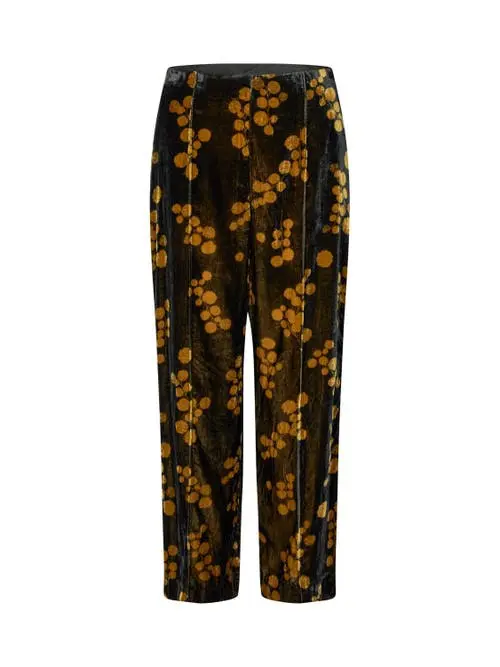 MASAI COPENHAGEN Floral Print Velour Trousers