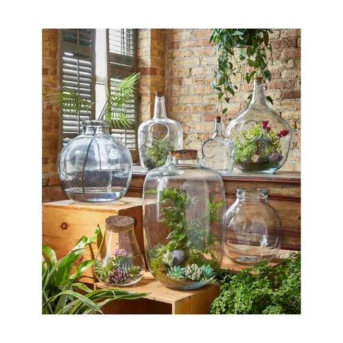 TAG Recycled Glass Jar Vase Small Decorative Summer