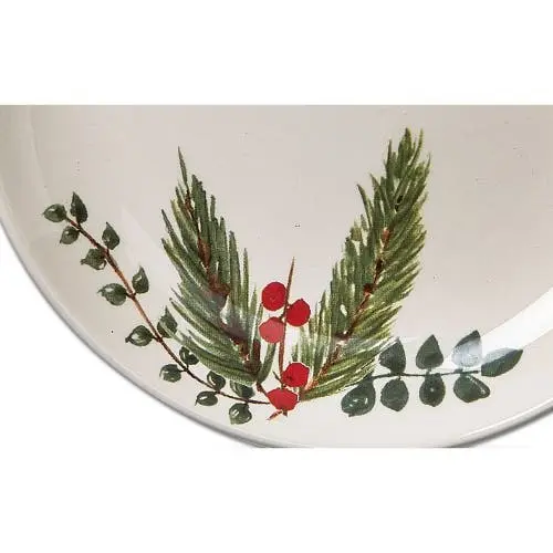 TAG Winter Sprig Ceramic Appetizer Plates Multicolor Set