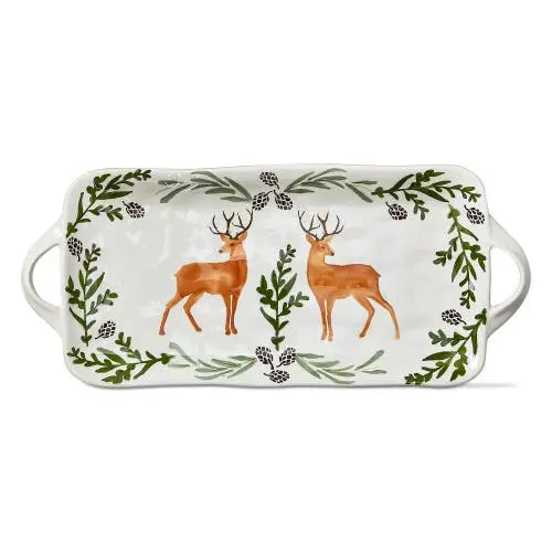 TAG Warm Wishes S Rectangular Platter Multicolor Ceramic Dish
