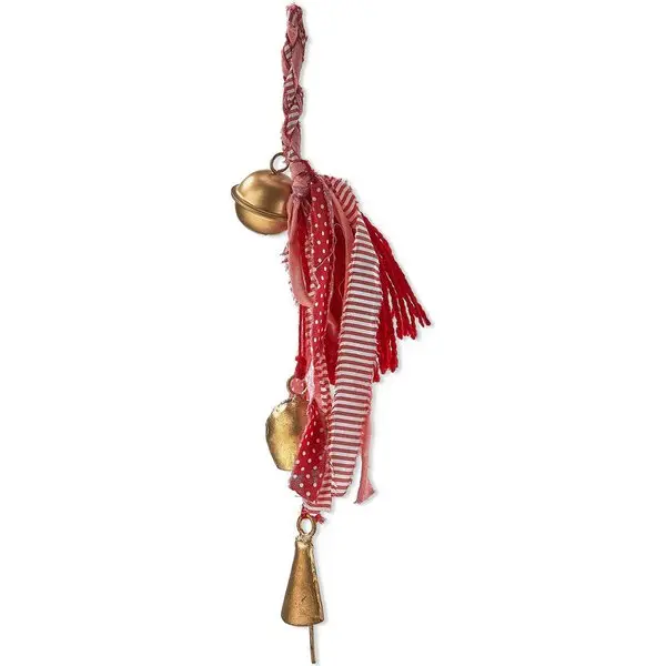 TAG Acrylic Bell And Tassel Swag Decorative Christmas Bells - Red