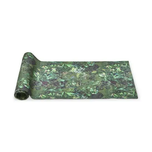 TAG Garden Floral Cotton Table Runner With Background - Green