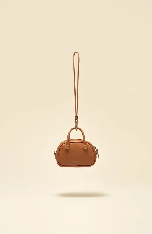 OLEADA Mini Marina Carryall Charm - Chestnut