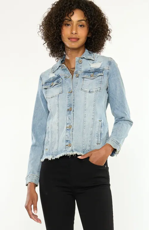 KANCAN Wilson Denim Trucker Jacket - Medium Wash