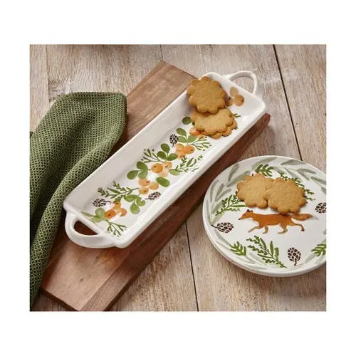 TAG Warm Wishes Multicolor Ceramic Dessert Platter Serving Tray