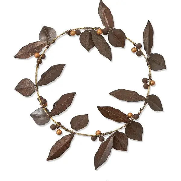 TAG Weathered Leaf Berry Wreath Multicolor Artificial Decor - Multicolored