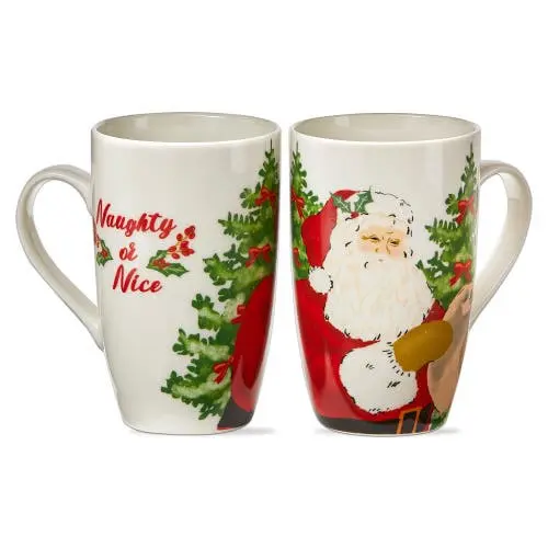 TAG Naughty Or Nice Vine Santa Mugchristmas Drinkware