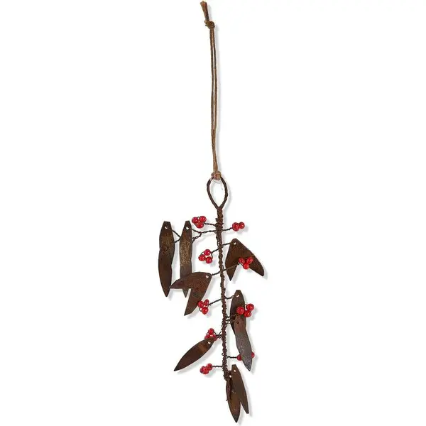 TAG Weathered Willow Leaves And Berries Tree Ornaments Multicolor - Multicolored