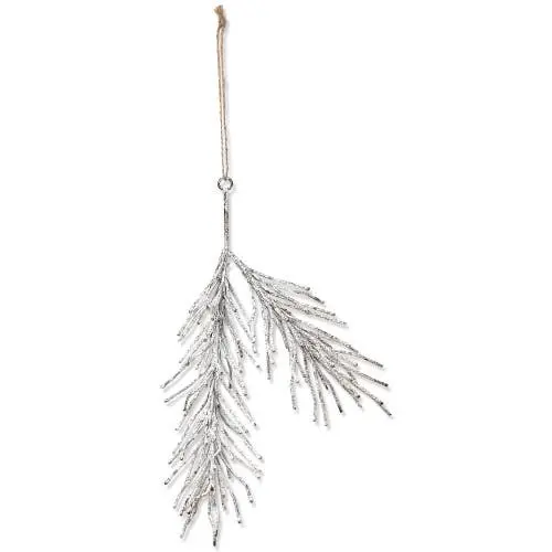 TAG Handcrafted Metal Sprig Decorative Sculpture For Holidays - Gray