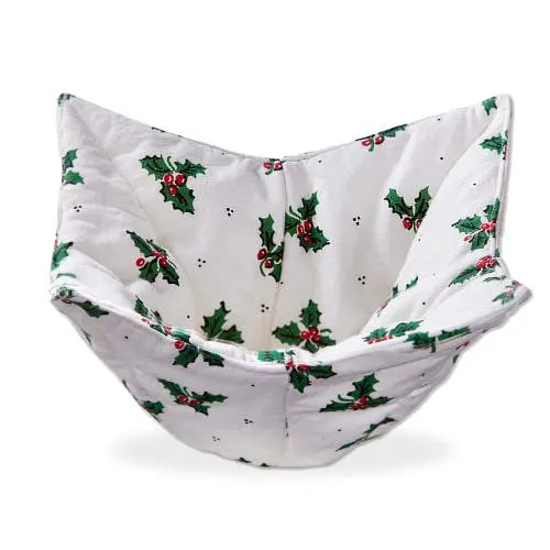 TAG Vine Holly Bowl Cozy Christmas Serving Potholder Multi - White