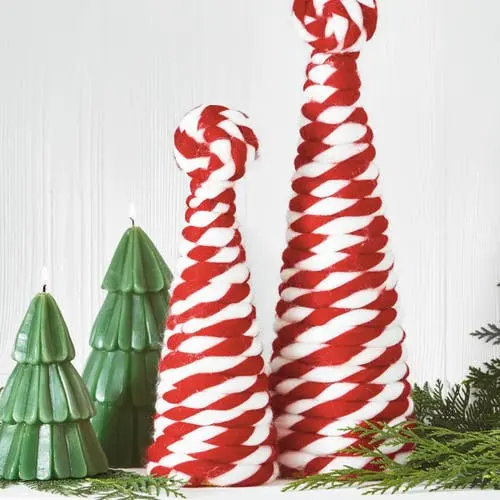 TAG Small Peppermint Tree Decor Holiday Sculpture For Christmas