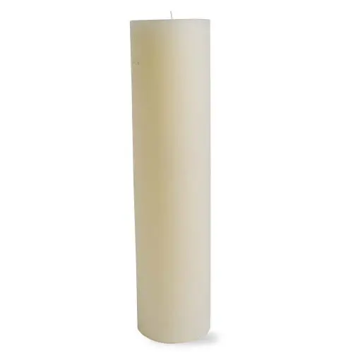 TAG Ivory Pillar Candle Unscented Drip-free Long Burning 175h