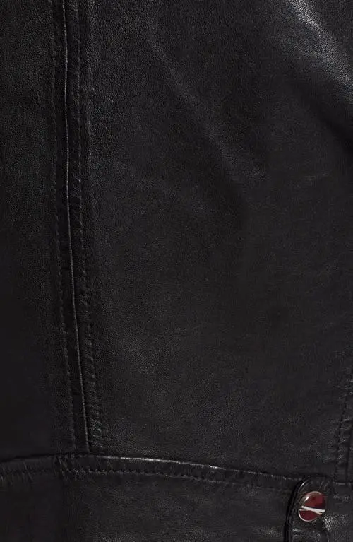 LAMARQUE Cropped Leather Biker Jacket