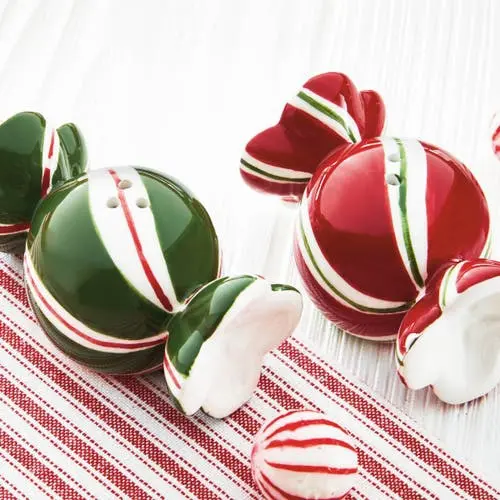 TAG Multicolor Ceramic Candy Salt And Pepper Shakers Set
