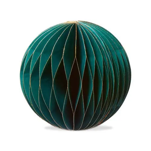 TAG Large Glimmer Paper Ball Decor For Holiday Sculptures - Green