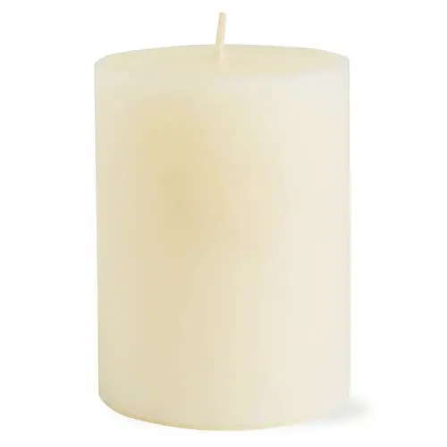 TAG Ivory Pillar Candles Unscented Long Burning Set Of 6