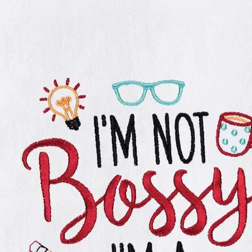 C&F HOME Bossy Teacher Kitchen And Bathroom Embroide Hand Towel
