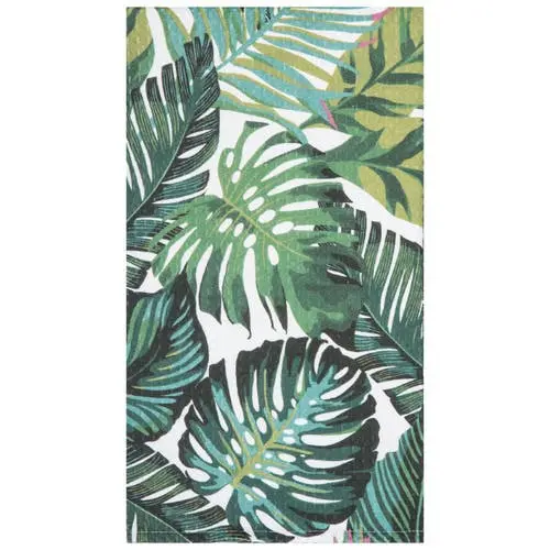 C&F HOME 27" X 18" Palm Leaves Kitchen And Bathroom Graphic Print Hand Towel - Green