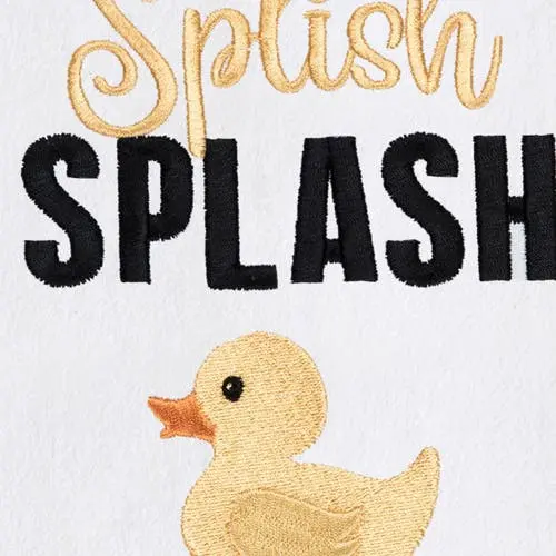 C&F HOME Splish Splash Kitchen And Bathroom Embroidered Hand Towel