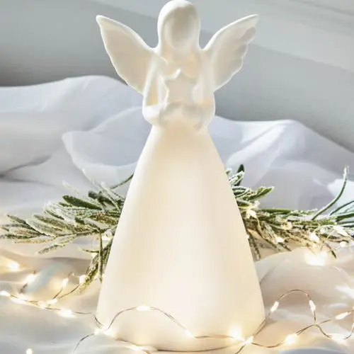 TAG Starry Angel Led Decorative Sculpture Ceramic Candle Holder