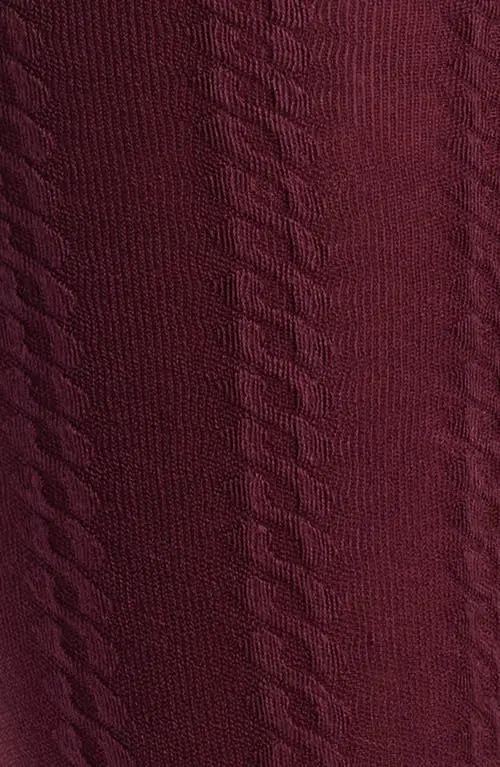 Nordstrom Cable Knit Tights - Burgundy