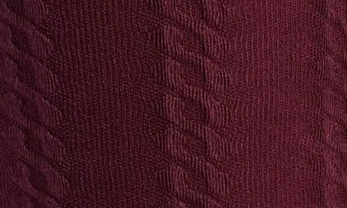 Nordstrom Cable Knit Tights - Burgundy