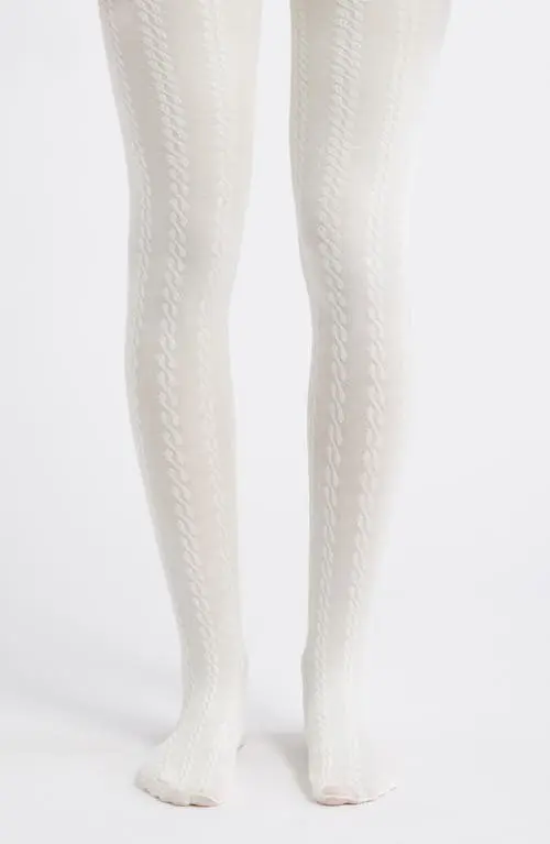 Nordstrom Cable Knit Tights - Ivory