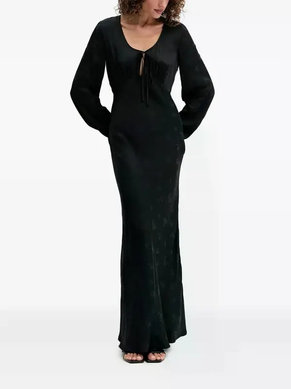 TWINSET Tie-neck Maxi Dress