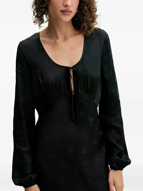 TWINSET Tie-neck Maxi Dress