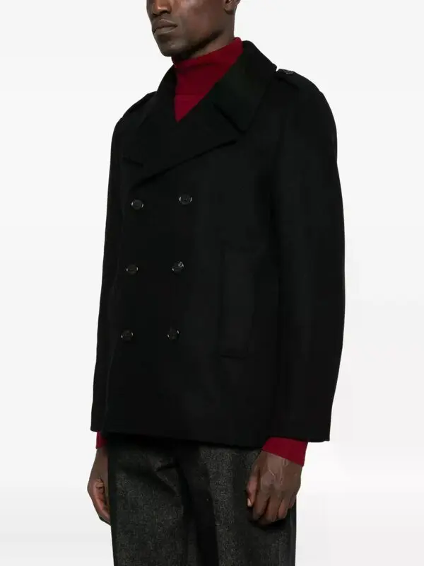 Saint Laurent Double-breasted Cupro Coat
