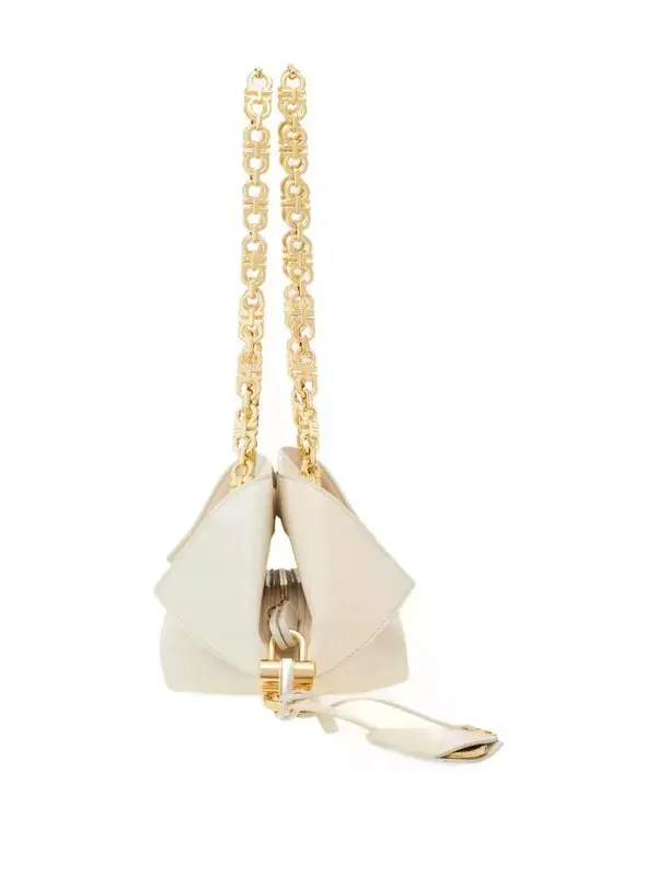 FERRAGAMO Small Gancini-chain Shoulder Bag - Neutrals