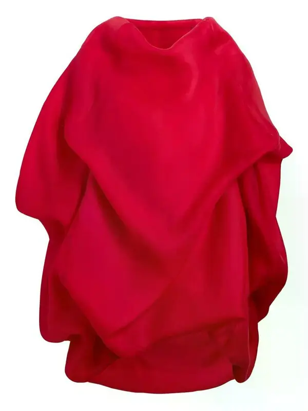Khaite Kobe Draped Top - Red