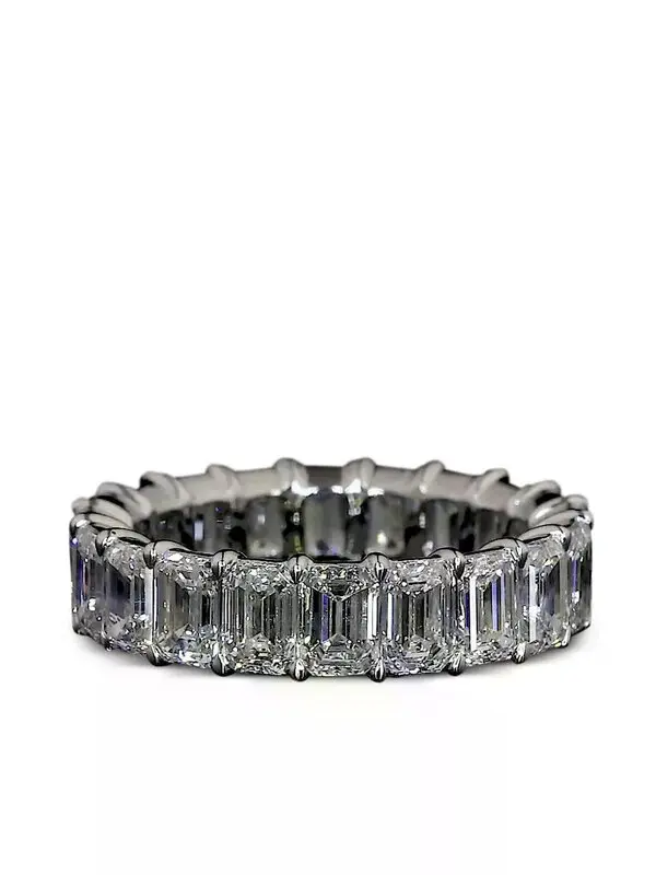 JEWELS AFICIONADO 14k White Gold Eternity Diamond Ring