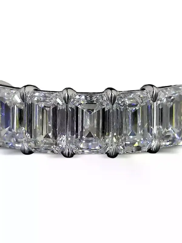 JEWELS AFICIONADO 14k White Gold Eternity Diamond Ring