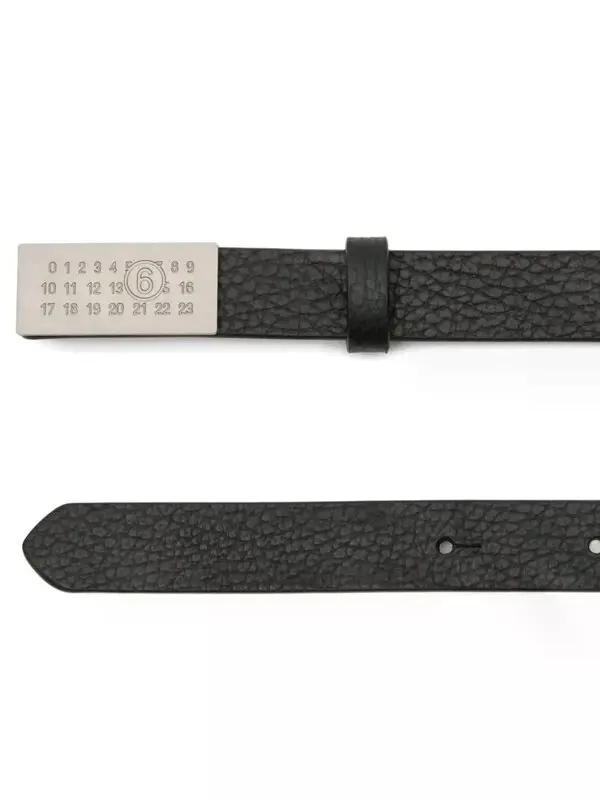 MAISON MARGIELA Numeric Plaque Belt - Black