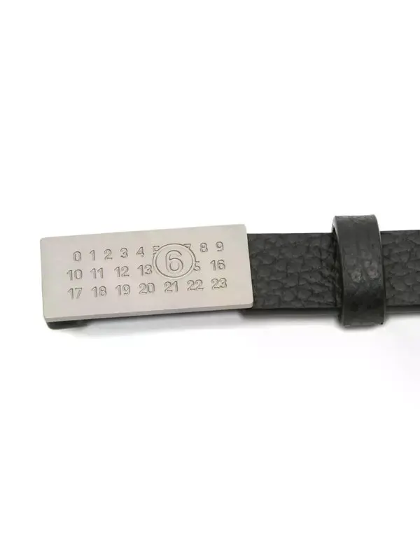 MAISON MARGIELA Numeric Plaque Belt - Black